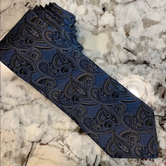 Murano | Accessories | Murano Blue Paisley Tie Silk Blend | Poshmark